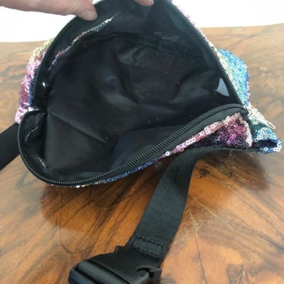 Bags | Sequin Fanny Pack Rainbow Sequin | Poshmark
